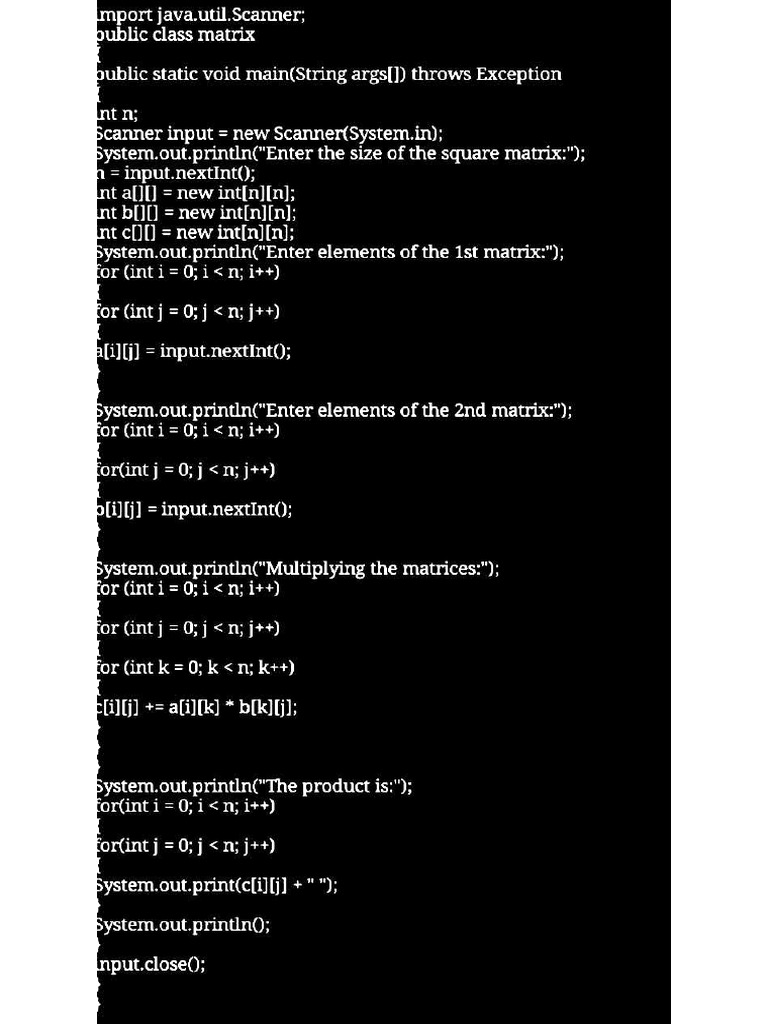 Matrix Multiplication Pdf