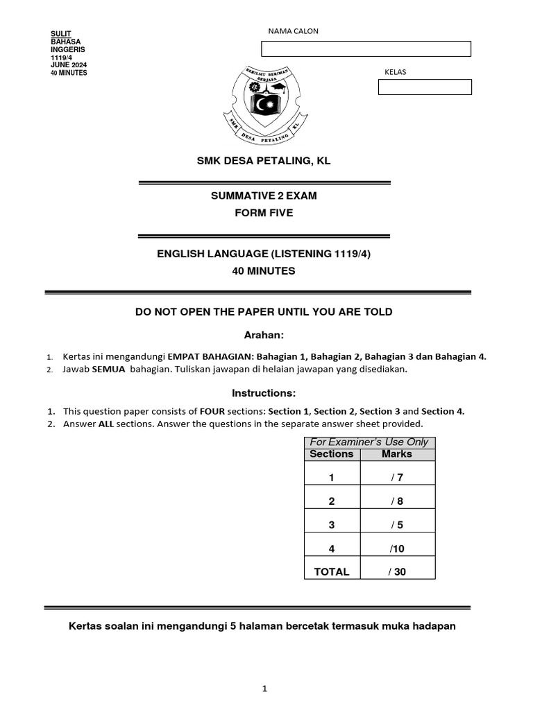 Us2 F5 Paper 4 | PDF | Foods