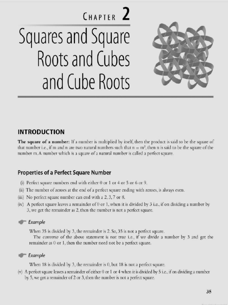 Squares and Square Roots and Cube and Cube Roots | PDF
