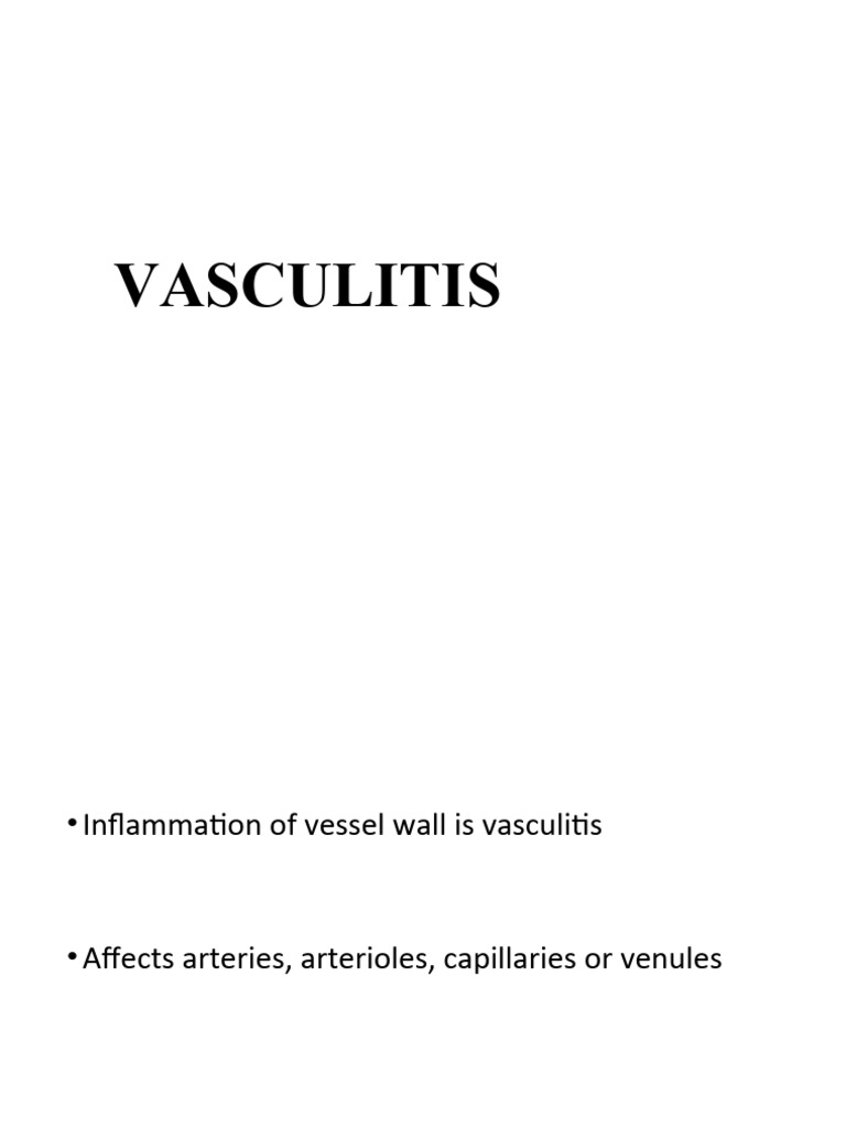 Vasculitis Pdf Blood Vessel Inflammation