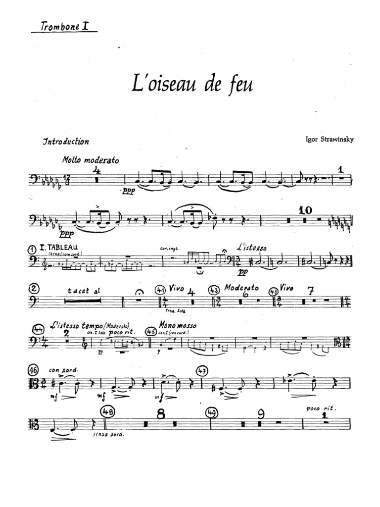 IMSLP755144-PMLP179424-Stravinsky Firebird - 24 Trombone 1 | PDF