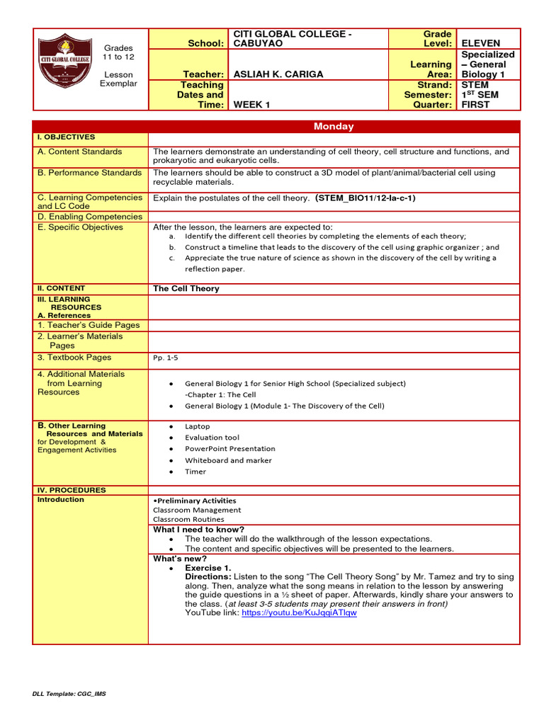 Le G11 General-Biology 1 Final | PDF | Cell (Biology) | Cell Biology