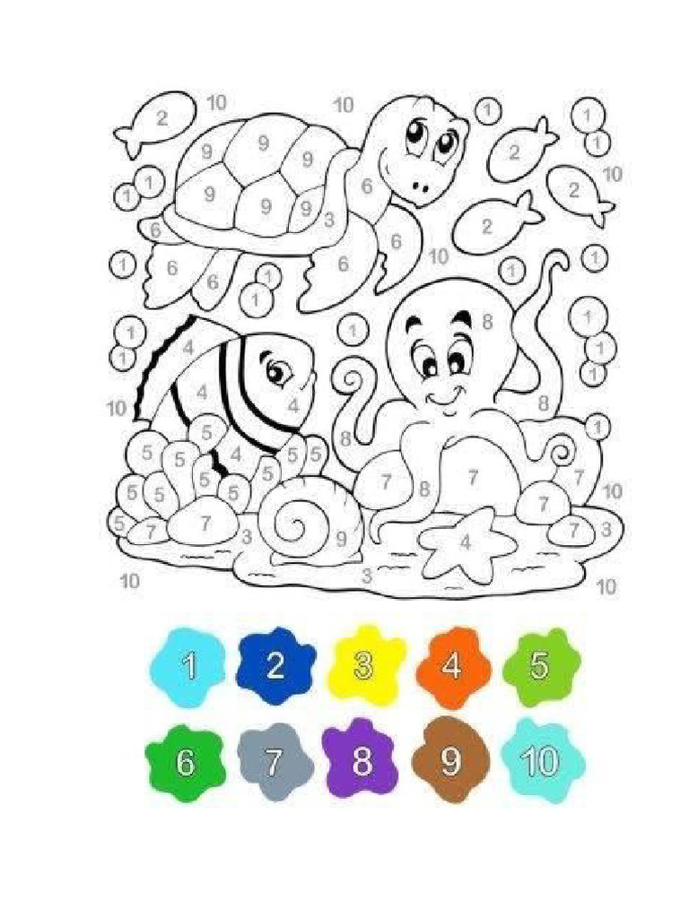 Doc1 PINTAR DIBUJOS VOCALES Y NUMEROS HASTA EL 10 | PDF