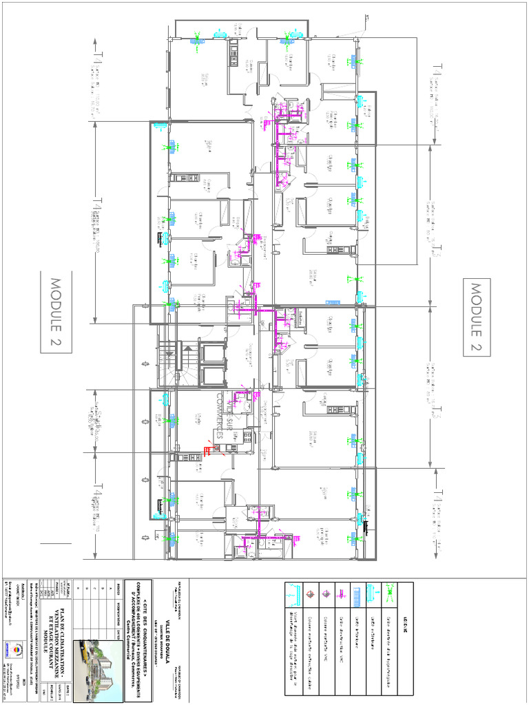 Plan Climatisation-Ventilation Mézzanine Et Étage Courant Module - 000 ...