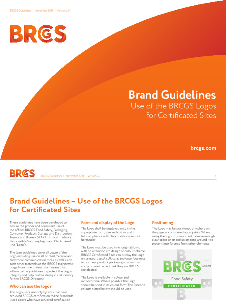 Uso Del Logo Brcgs-Guidecertificatedsitesv | PDF | Logos | Trademark