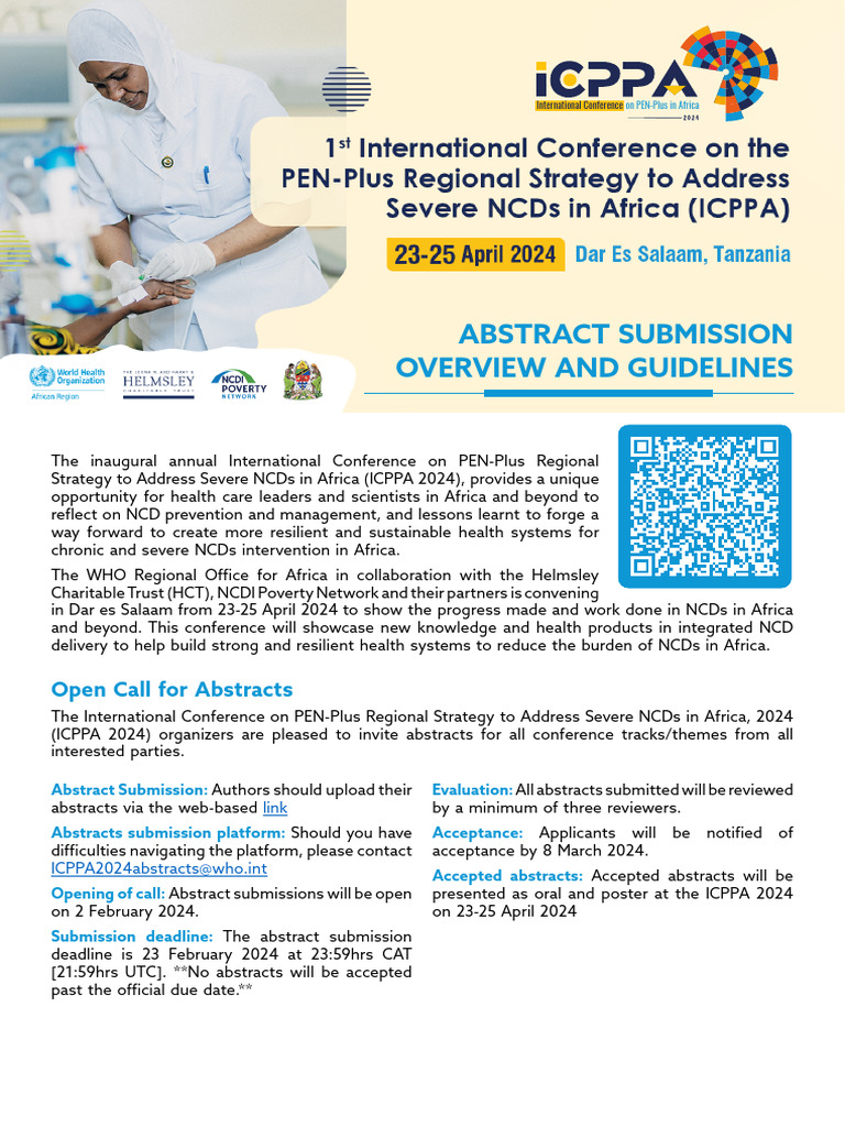 Abstract Submission Guidelines - ICPPA2024 | PDF | Non Communicable ...