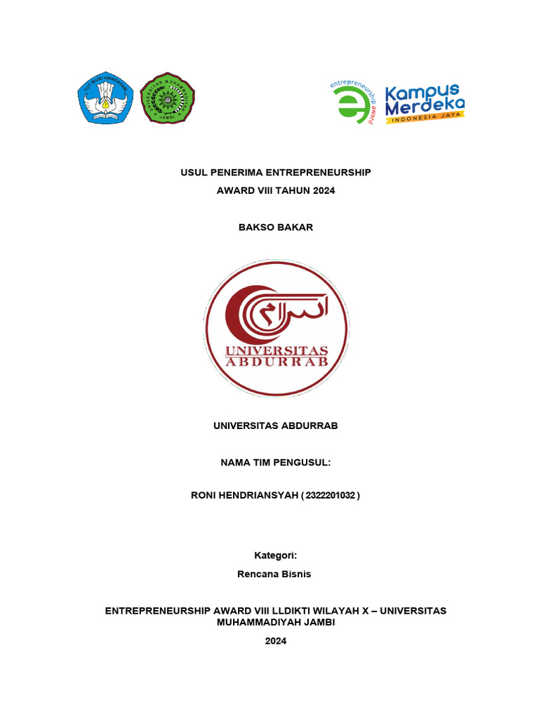 Proposal EA - Roni Hendriansyah | PDF