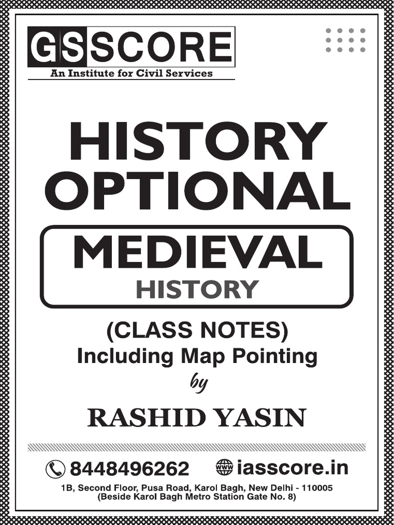 Gs Score Medieval History Class Notes | PDF | Mughal Empire