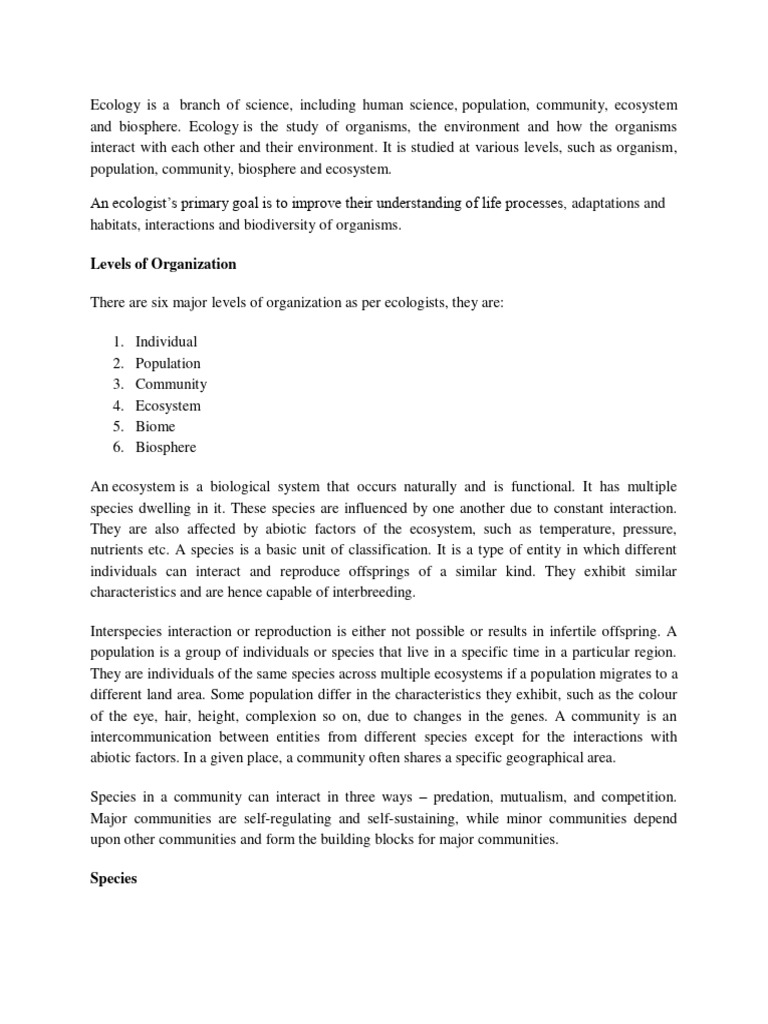 ECOSYSTEM | PDF | Ecosystem | Ecology