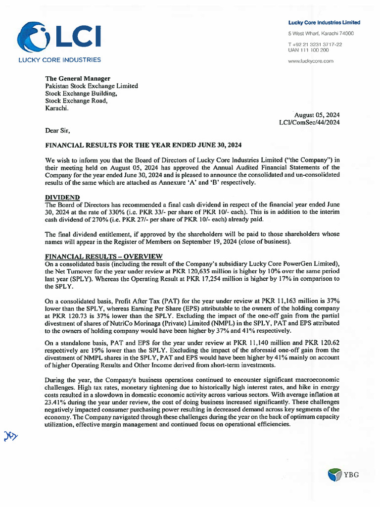 Lucky Core Industries. | PDF