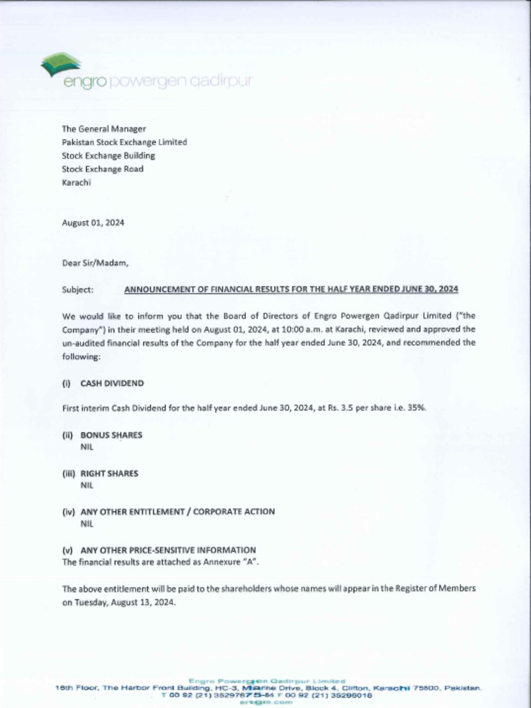 Engro Powergen Qadirpur. | PDF