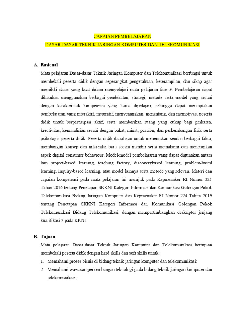 CP Dasar Dasar TJKT | PDF | Teknologi & Rekayasa