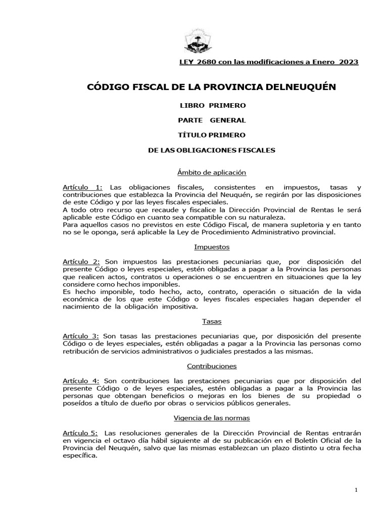 Codigo Fiscal A Enero 2023 | PDF | Impuestos | Fiscal