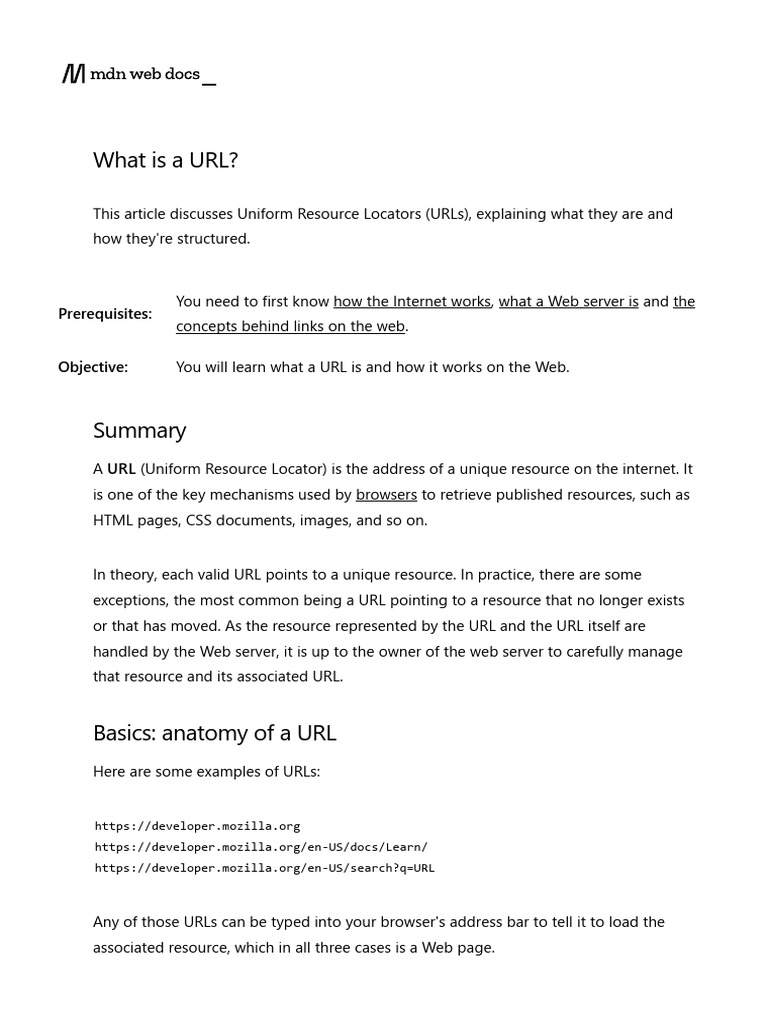 en-USdocsLearnCommon Questionsweb Mechanicswhat Is A URL | PDF | World ...