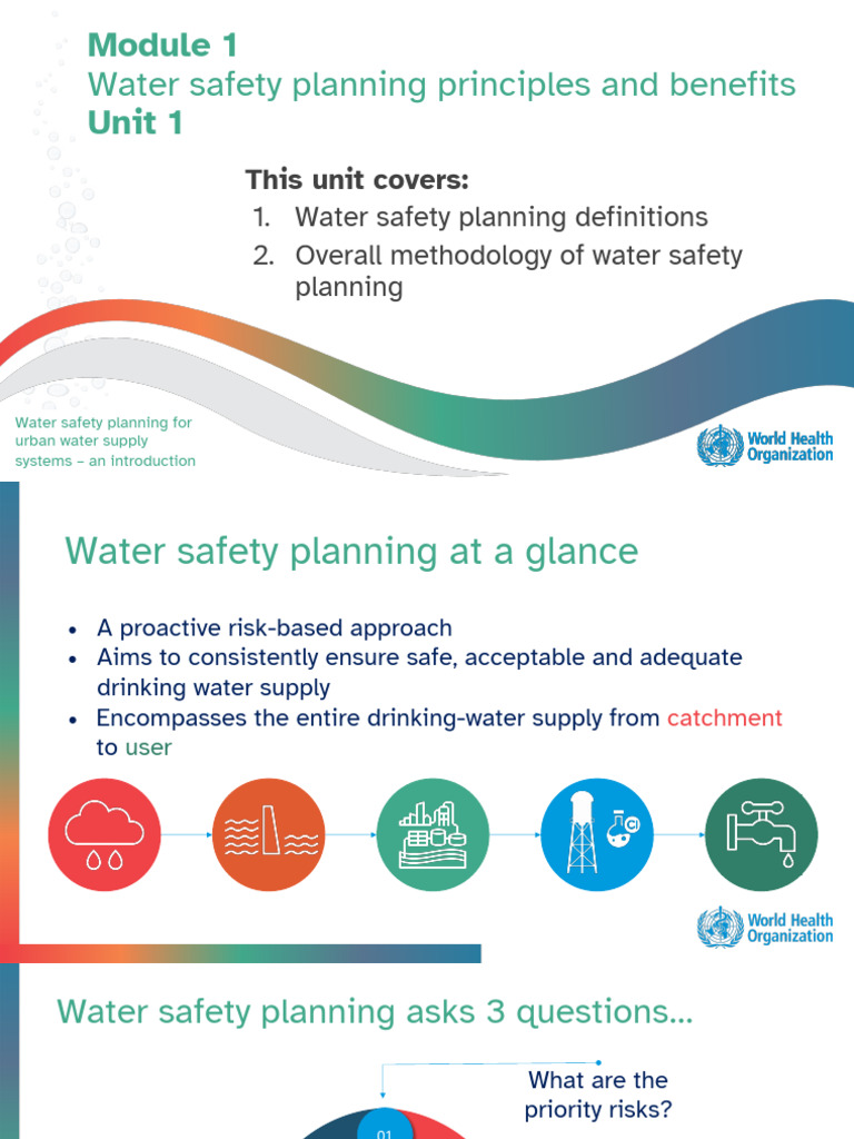 Water Safety Planning Module 1 Unit 1 EN | PDF | Drinking Water | Risk