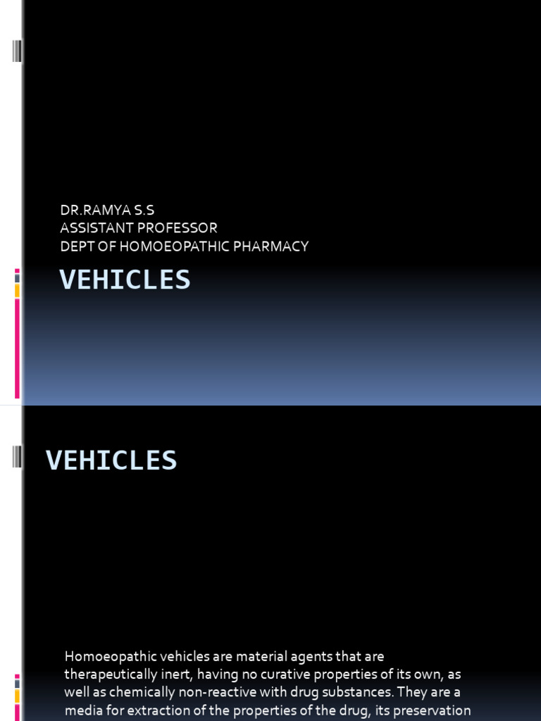 Homoeopathic Vehicles: Types and Uses | PDF | Homeopathy | Drugs