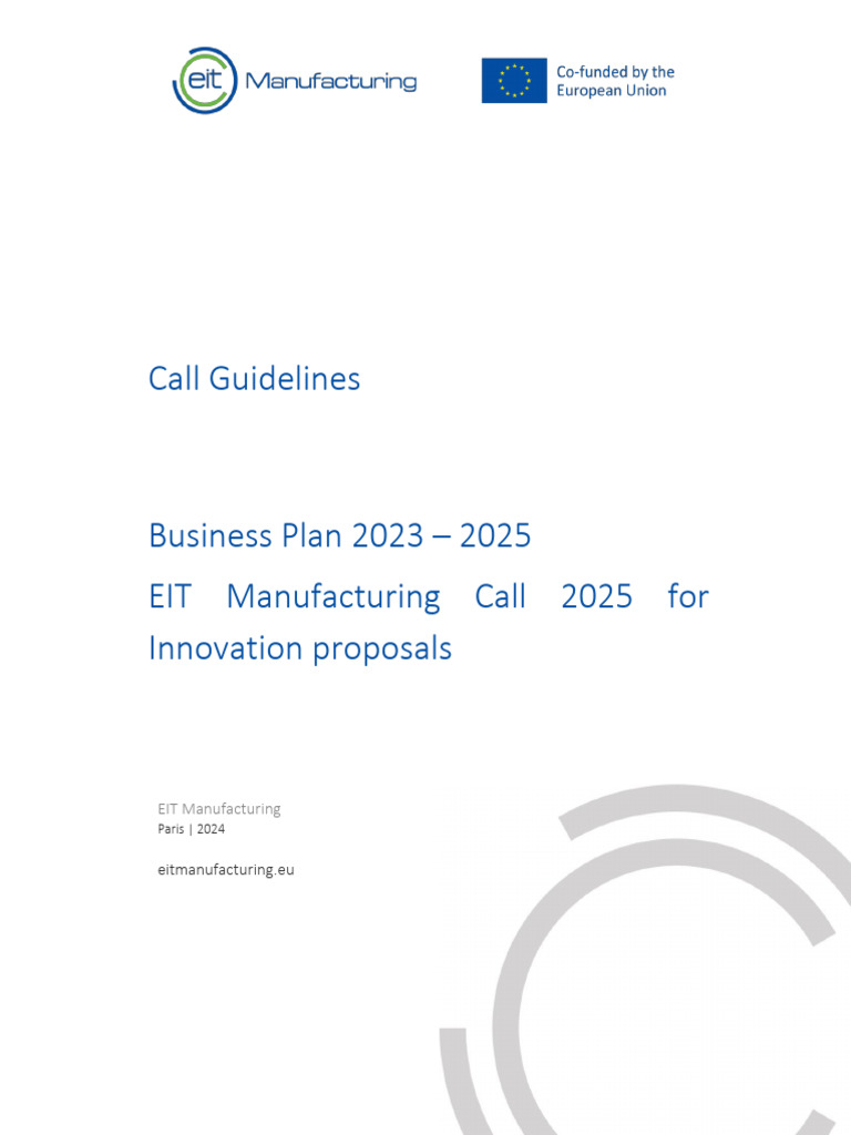 Eitm Cfp2025 Innovation Guidelines Final | PDF | Economies