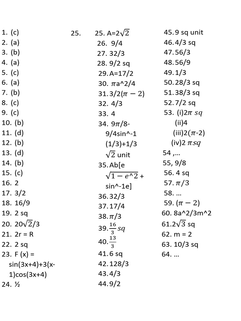 Math Problem Solutions and Formulas | PDF