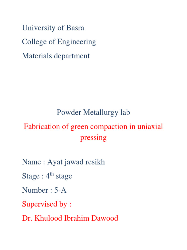 Powder Lab1 | PDF | Science & Mathematics | Technology & Engineering