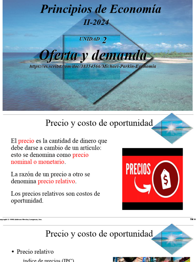 Oferta y demanda Principios de Economia. Teorias del mercado. II-2024 ...