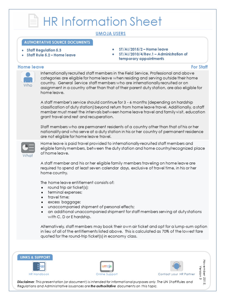 Home-leave_HR-Portal-Information-sheet | PDF