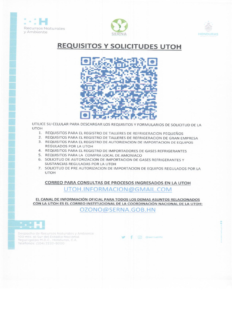Requisitos Utoh Codigo QR | PDF