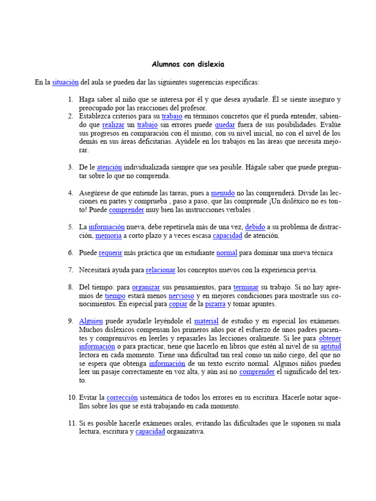 Alumnos Con Dislexia | PDF | Dislexia | Cognición