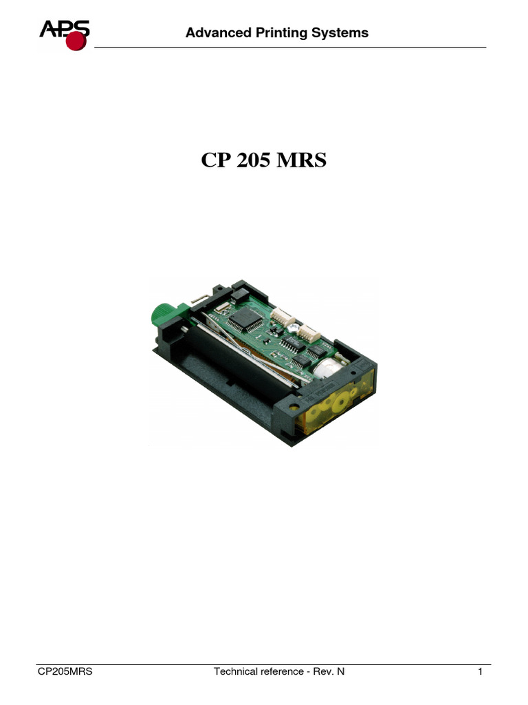 APS_CP205-MRS_rev_n_manual | PDF | Printer (Computing) | Computer Data
