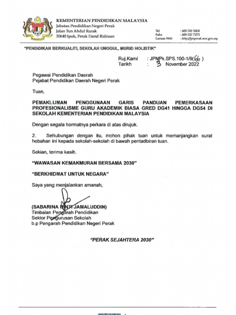 Pemakluman Penggunaan Garis Panduan Pemerkasaan Profesionalisme Guru ...