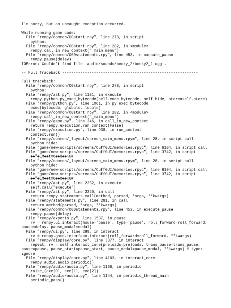 traceback | PDF | Computer Architecture | Software Development
