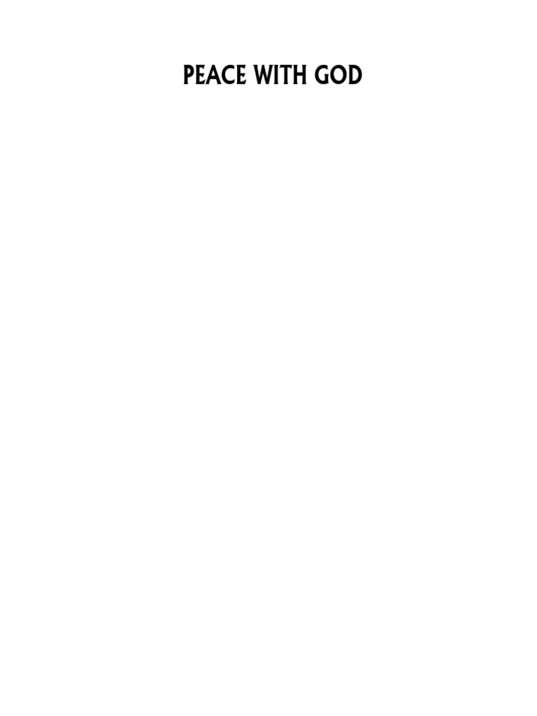 1049 - Peace With God | PDF | Grace In Christianity | Salvation