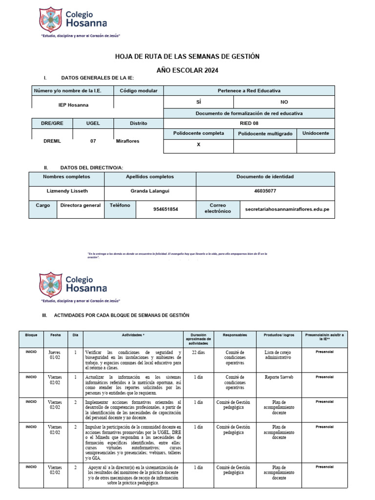 Hoja de Ruta 2024 | PDF | Maestros | Presupuesto