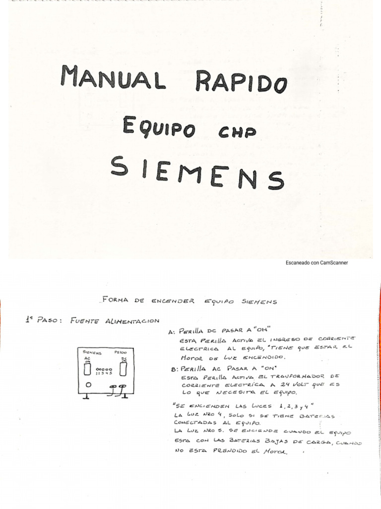 Manual Rapido Equipo CHP | PDF