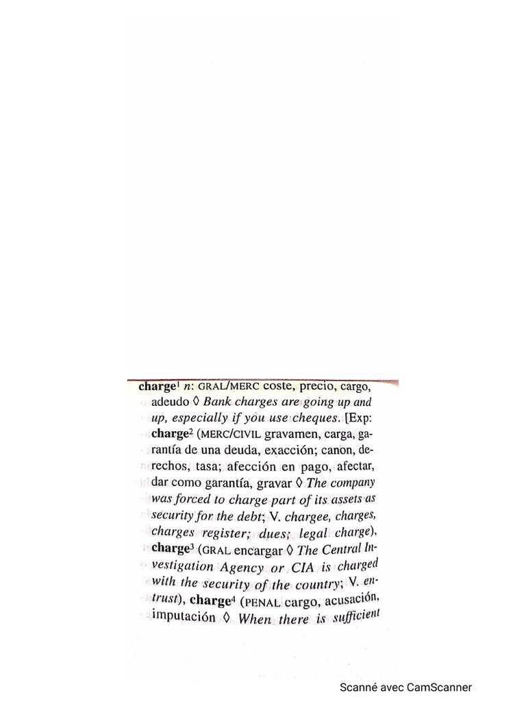Charge definition - Dictionary of Legal Terms | PDF