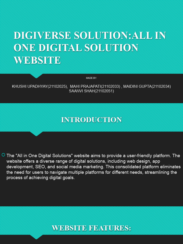 Digiverse Solution(Ppt) | PDF | Password | Websites