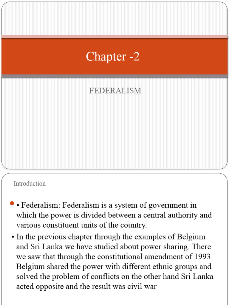 Chapter 2 Federalism | PDF | Federalism | Government Of India