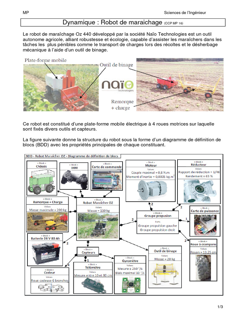 TD5-Robot Maraichage | PDF | Robot | Robotique