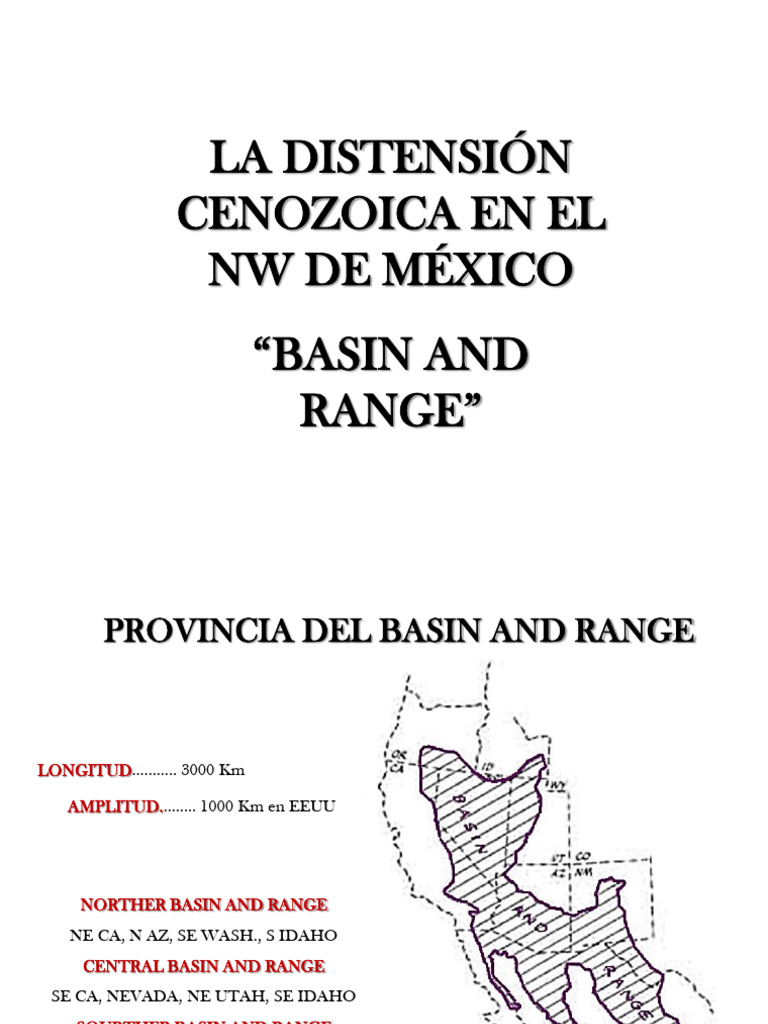 Distensión Cenozoica en Basin and Range | PDF | Falla (geología ...