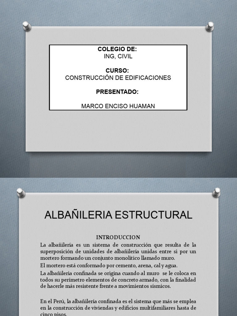 Albañileria Estructural | PDF | Albañilería | Fundación (Ingeniería)