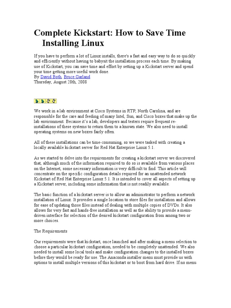 Kick Start | PDF | Booting | Installation (Computer Programs)