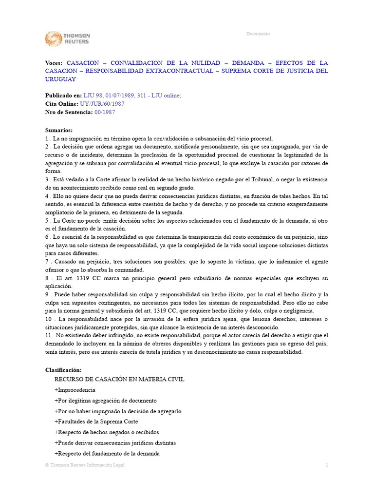 LJU - Caso 11205 | PDF | Ley procesal | Sentencia (ley)