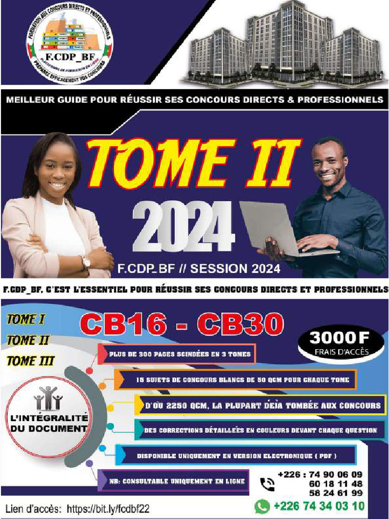 Concours Directs BF 2024 - Tome II | PDF | Crimes | Crime et violence
