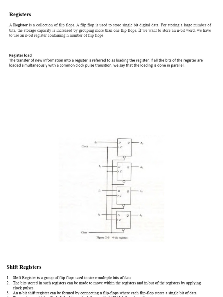 Understanding Registers and Shift Registers | PDF | Computer Data ...