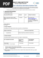 BCom Information Systems Overview at UJ | PDF
