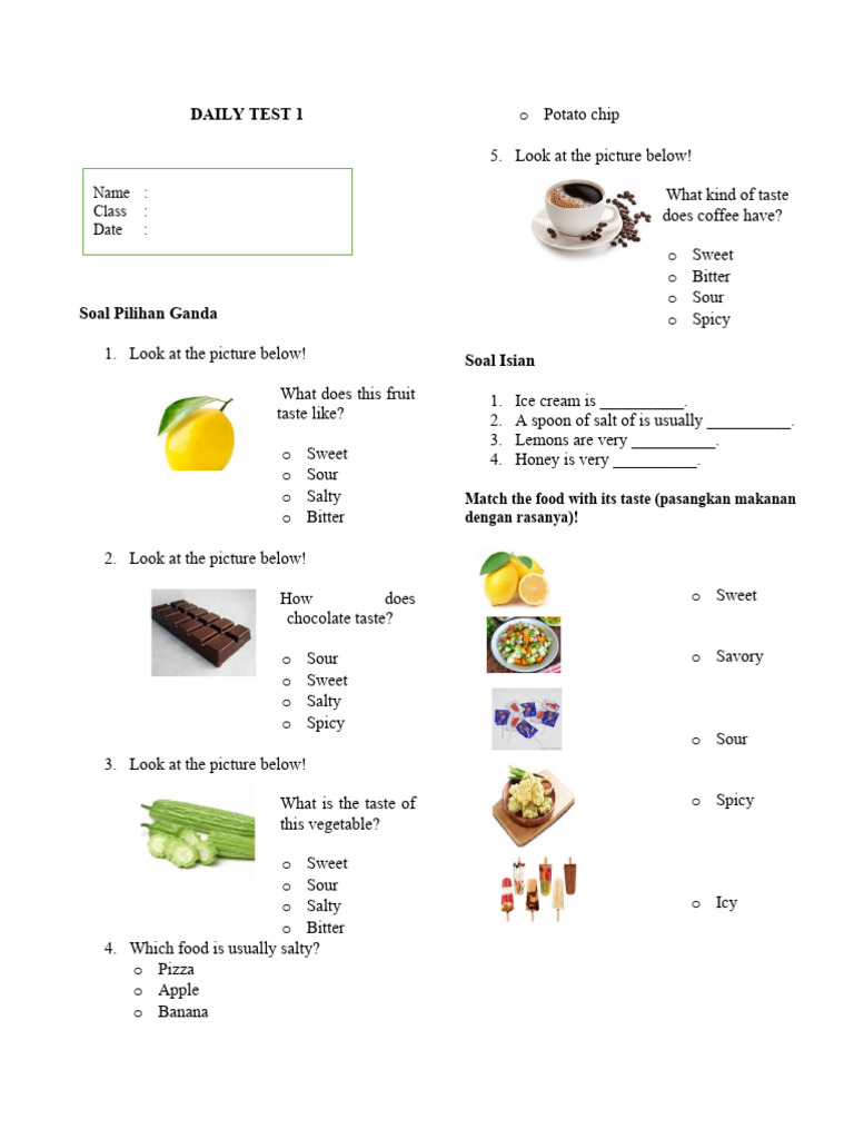 Daily Test 1 | PDF | Wellness