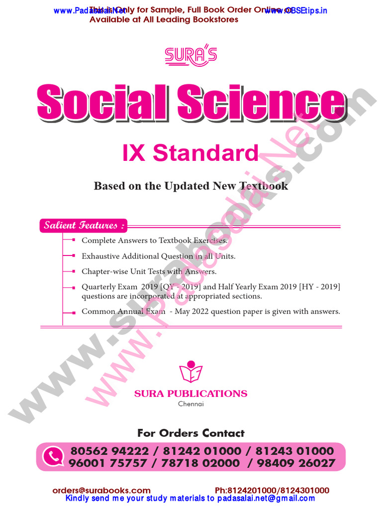 9th Standard Social Science Guide PDF | PDF | Homo | Paleolithic