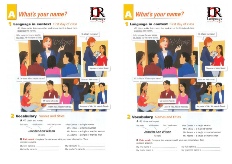 Vii Asking and Giving Information About Name | PDF