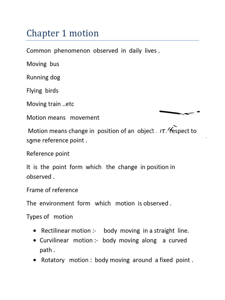 New Chapter 1 Motion | PDF