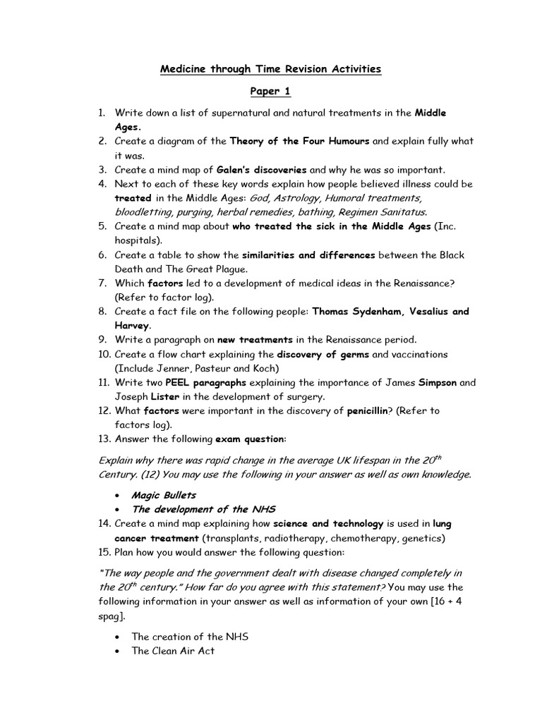 History of Medicine Study Guide | PDF