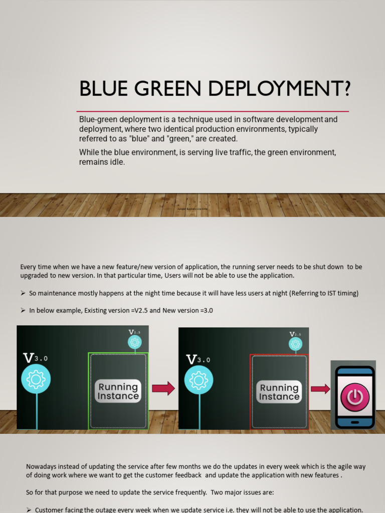 BLUE GREEN DEPLOYMENT | PDF | Information Technology Management | Computer Networking